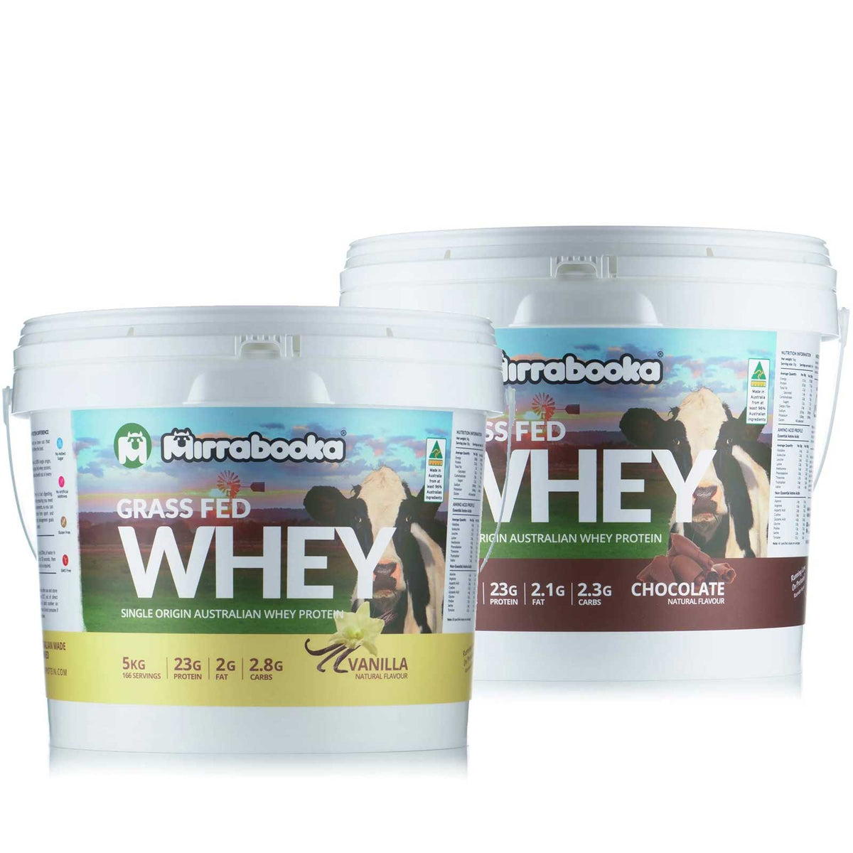Grass Fed Whey Protein 5kg Most Popular Twin Pack